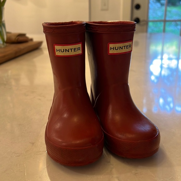 Shoes | Toddler Fire Engine Red Hunter Rain Boots | Poshmark